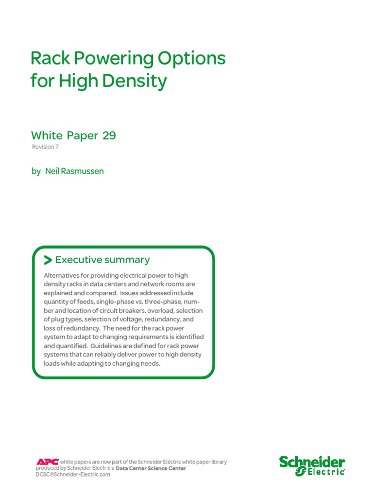 Rack Powering Options For High Density | PDF | Ac Power Plugs And ...