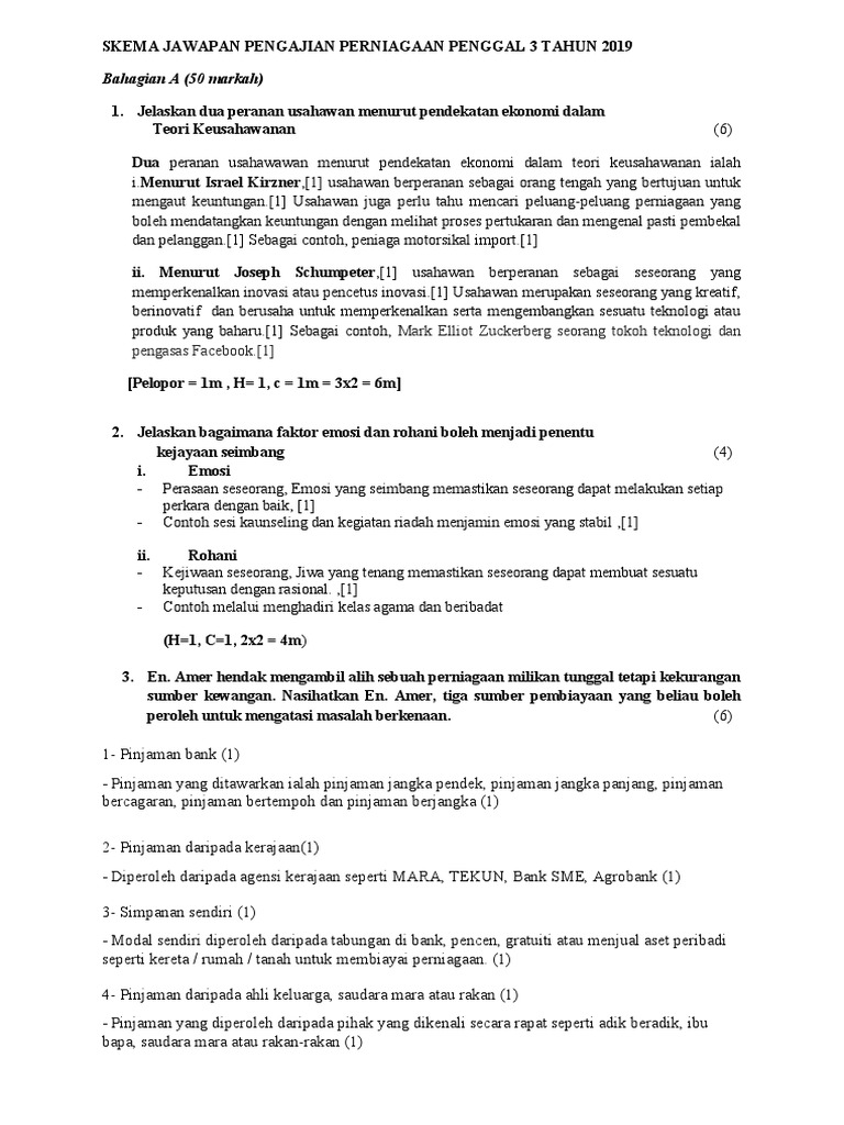 Ssaj PP3 2019 Skema | PDF