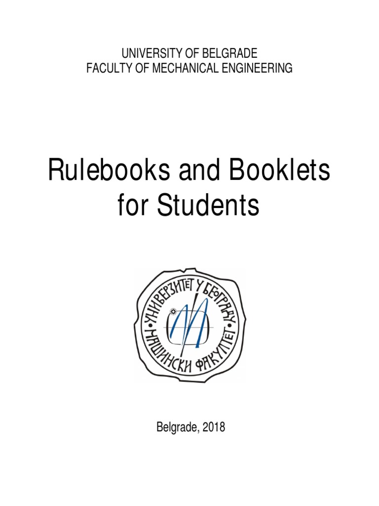 Rulebooks and Booklets For Students | PDF | University And College ...