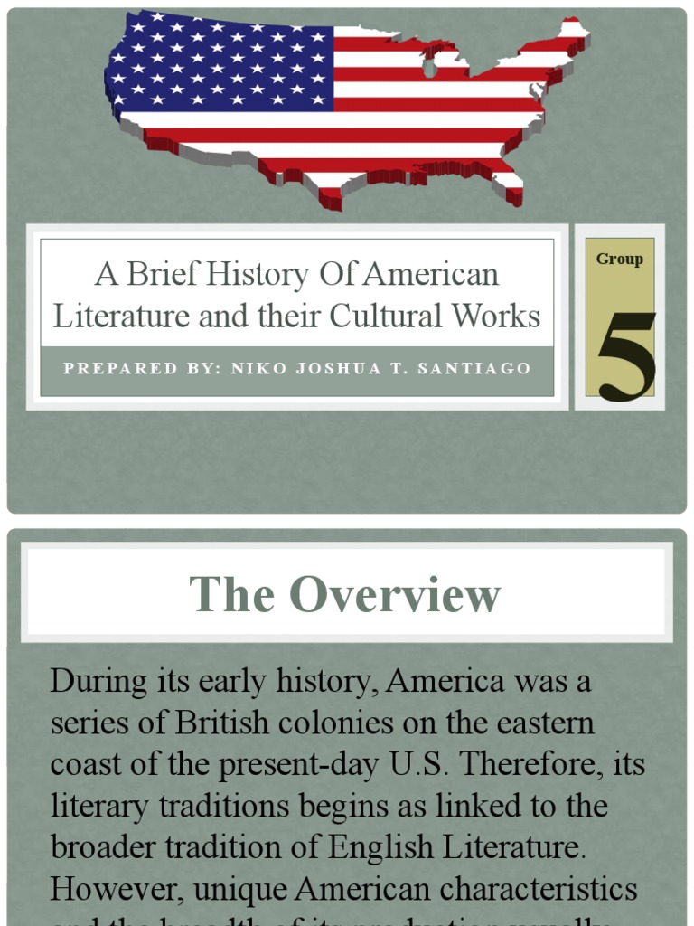 A Brief History of American Literature and Their | PDF | American ...
