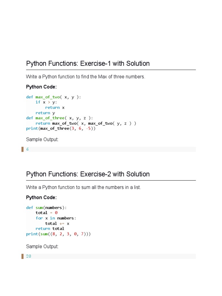 Python Functions and Array - List - Set - Tuples Programs | Download Free PDF | Array Data Type ...