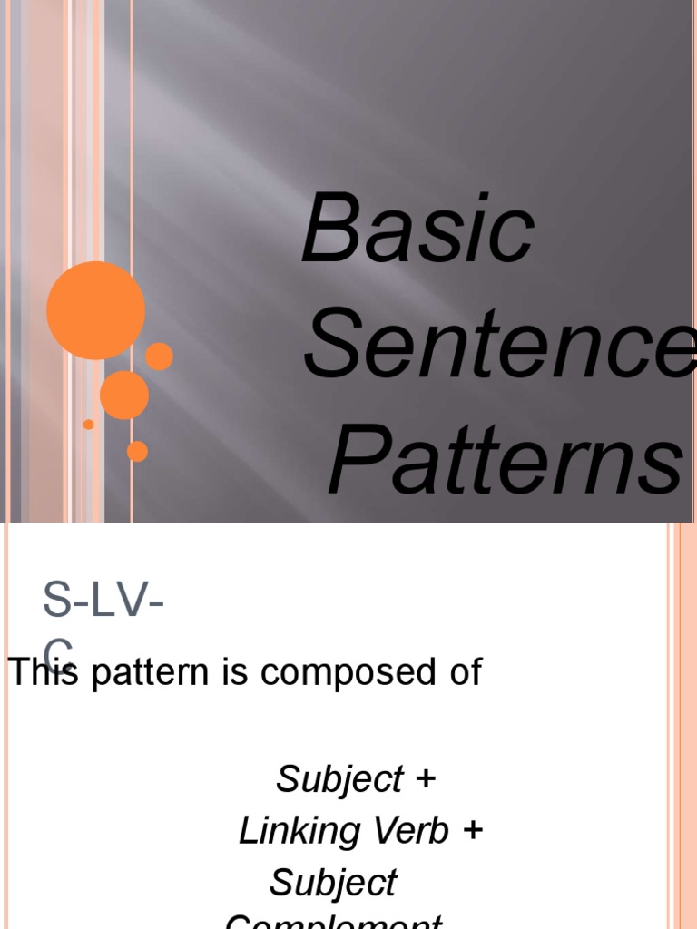 Basic Sentence Patterns | PDF