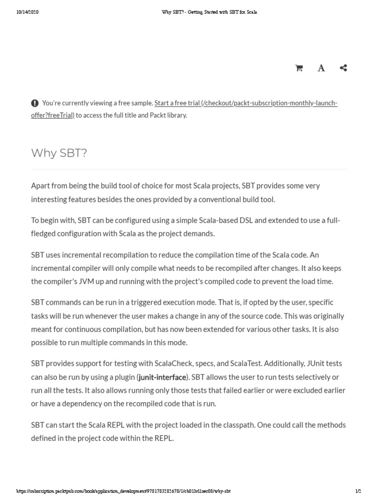 Why Sbt Getting Started With Sbt For Scala Pdf Scala Programming 8775