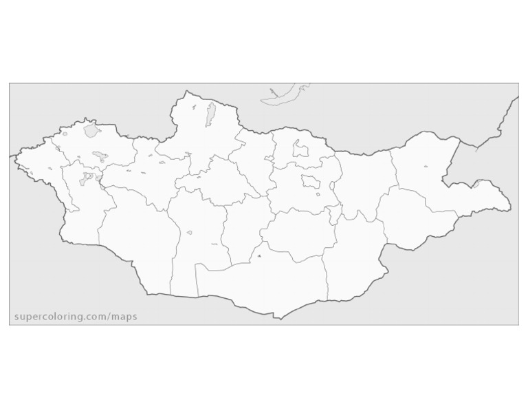 Mongolia Map Coloring Page | PDF