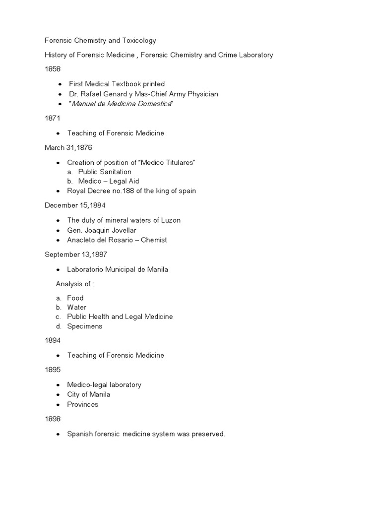 Forensic Chemistry and Toxicology | PDF