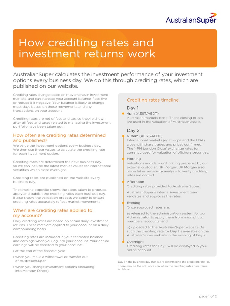 How Crediting Rates and Investment Returns Work | PDF | Valuation ...