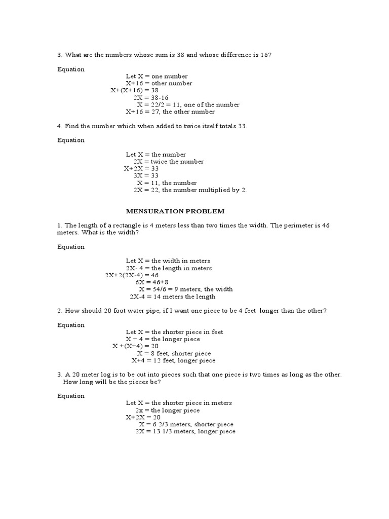 Mensuration Problem | PDF | Compass | Earth Sciences