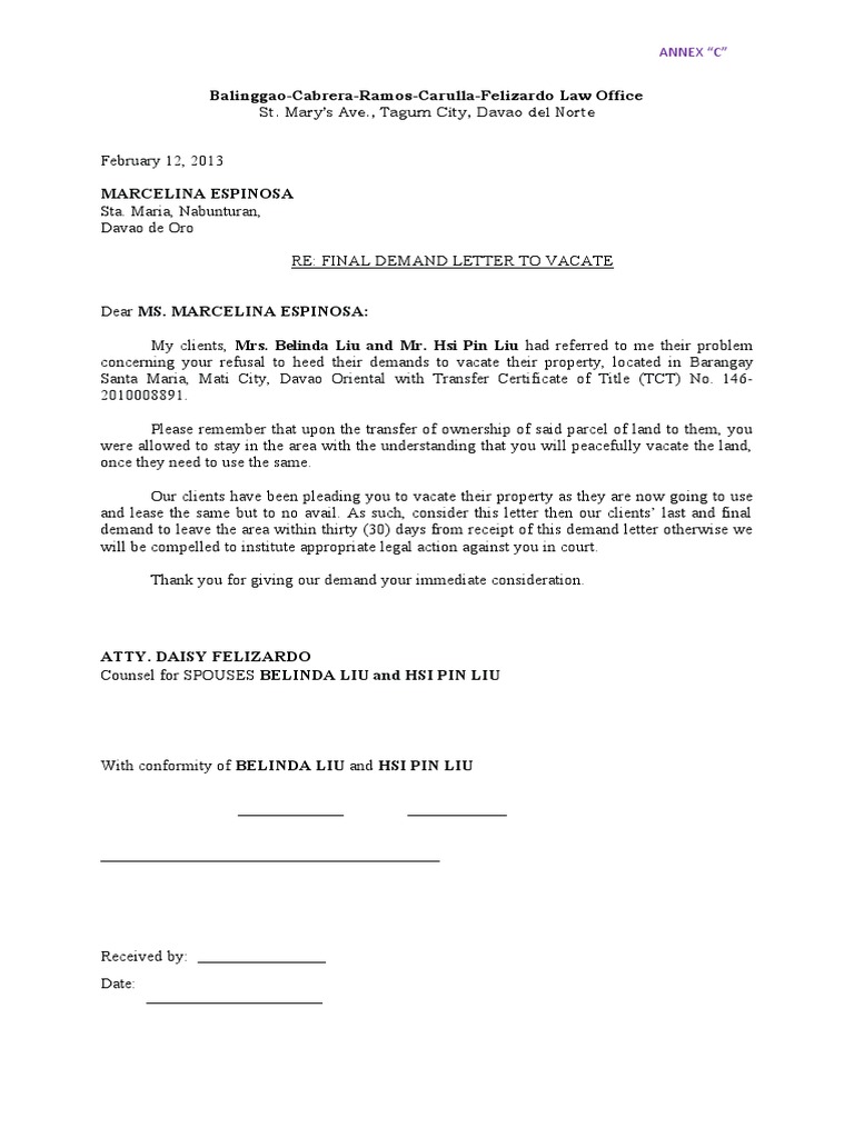 Demand Letter - Liu | PDF