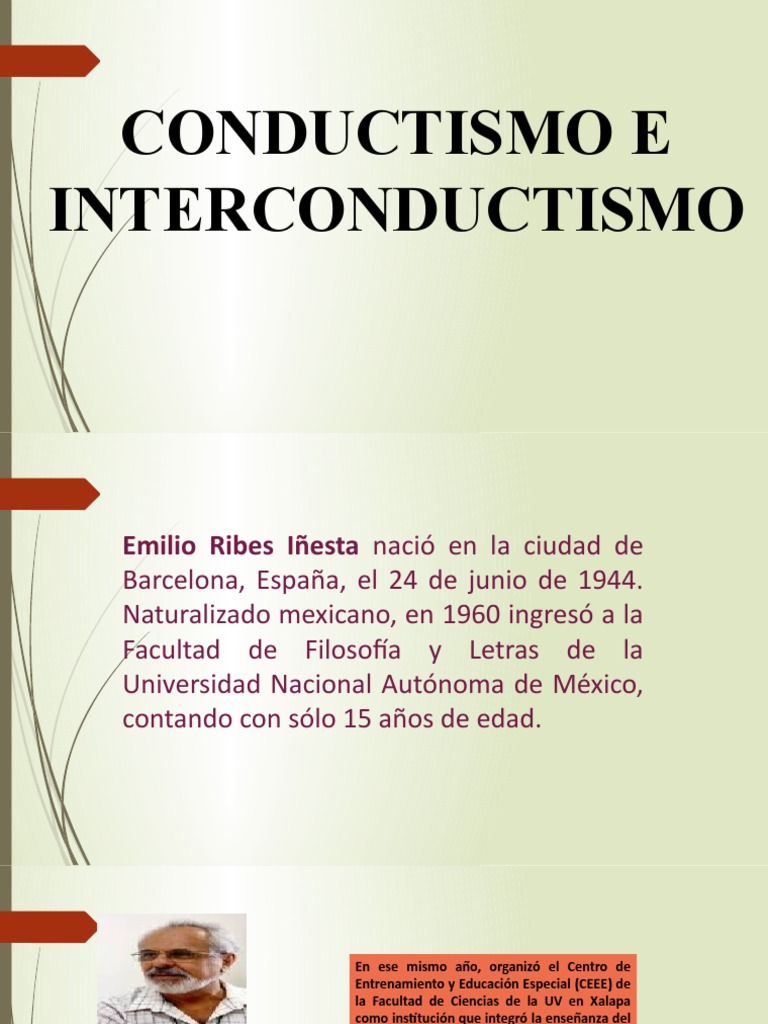 Emilio Ribes | PDF | Behaviorismo | Sicología