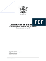 Zambian Constitution Act 1996 | PDF | Government | Legal Documents
