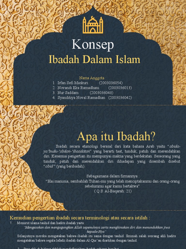 Kelompok 4 (Konsep Ibadah Dalam Islam) | PDF