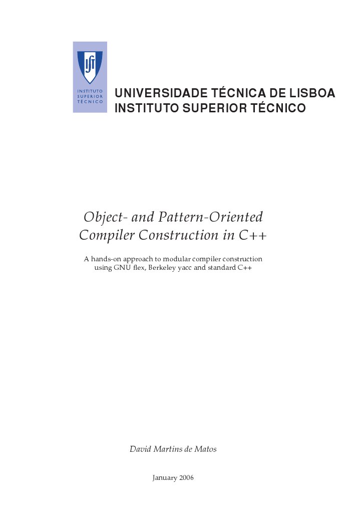 Object-And Pattern-Oriented Compiler Construction in C++ | PDF | Compiler | Class (Computer ...