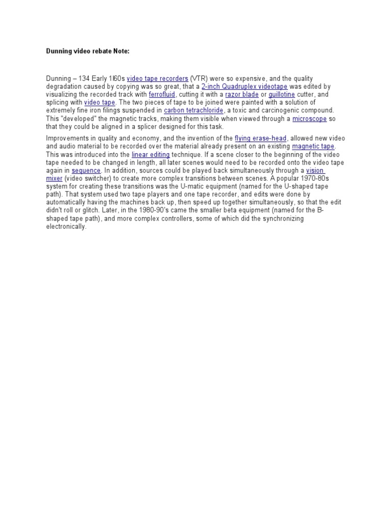 Dunning Video Note | PDF