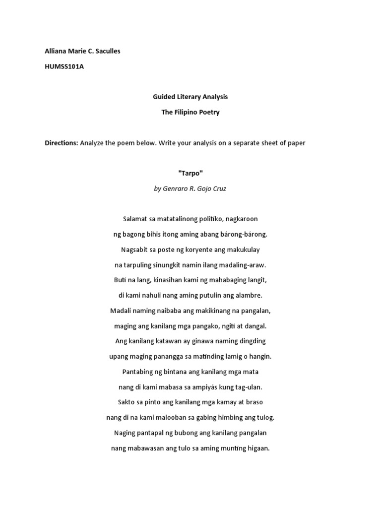 Tarpo | PDF | Poetry