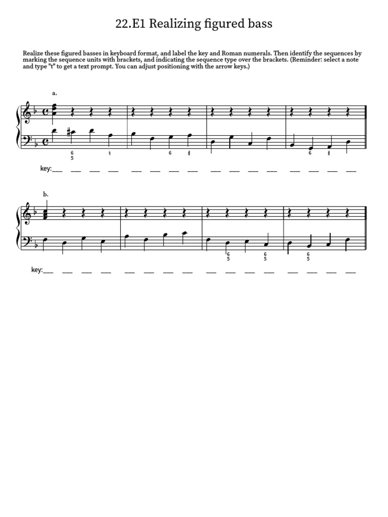Figured Bass Realization Guide | PDF