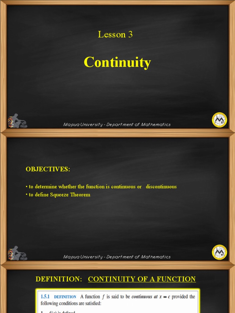 Lesson 3-Continuity | PDF | Continuous Function | Function (Mathematics)