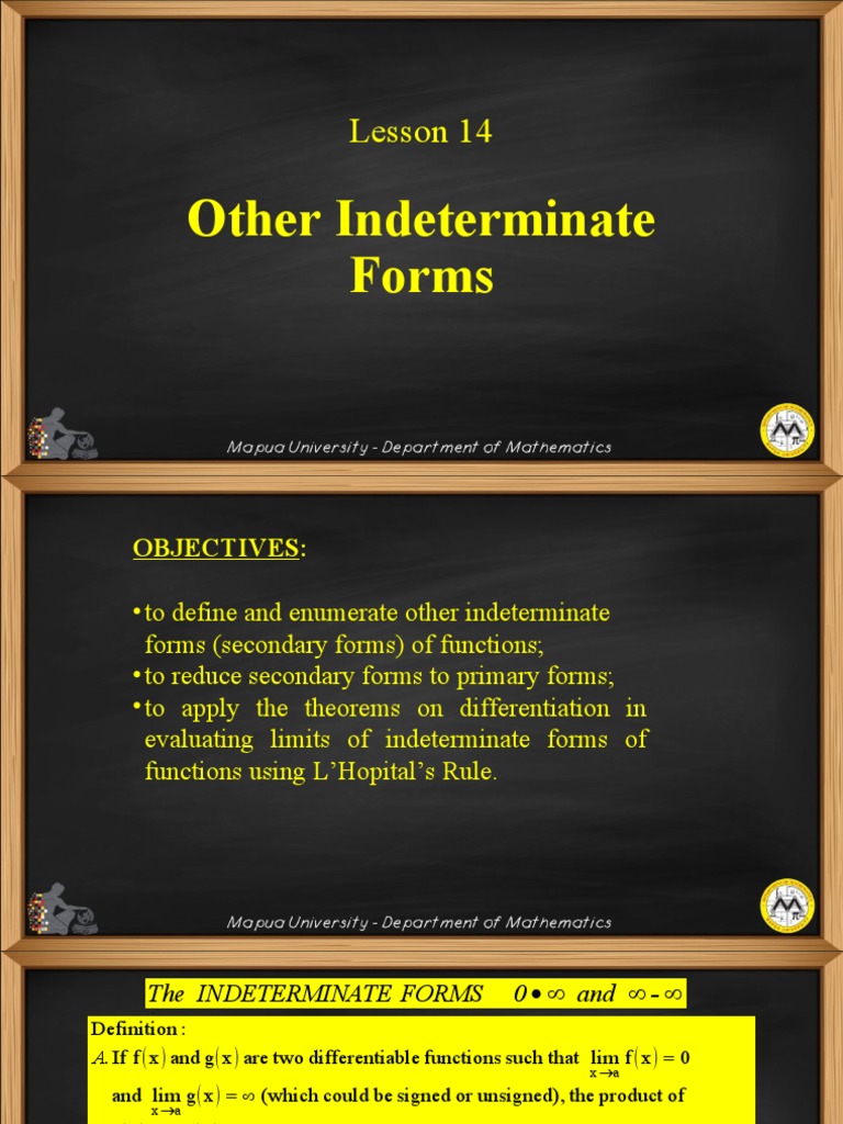 Lesson 14-Other Indeterminate Forms | PDF | Real Analysis | Algebra