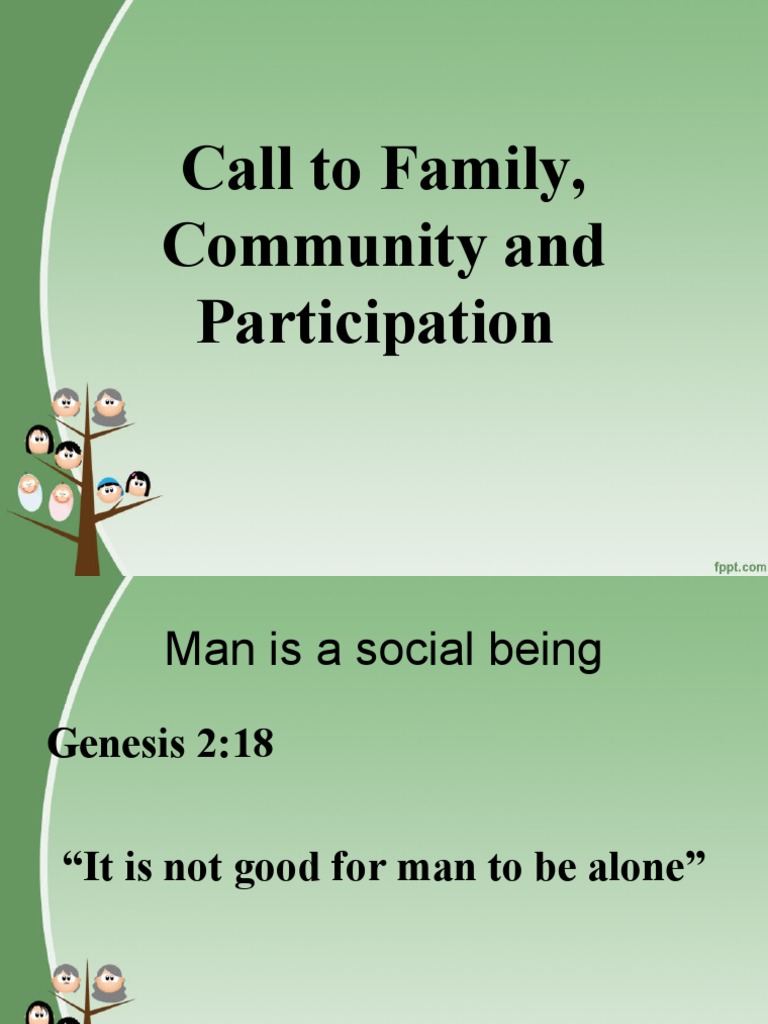 Call To Family, Community, and Participation | PDF | Disciple ...