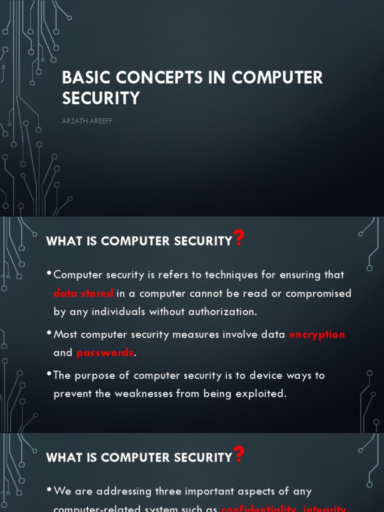 Basic Concepts in Computer Security PDF | PDF | Vulnerability ...