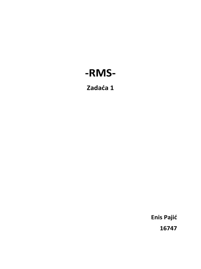 Zadaca 1 | PDF