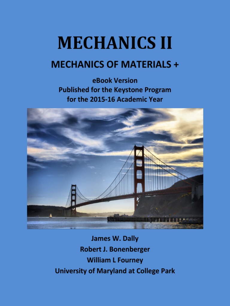 Mechanics Ii Mechanics Of Materials Eboo Pdf Pdf Force Stress