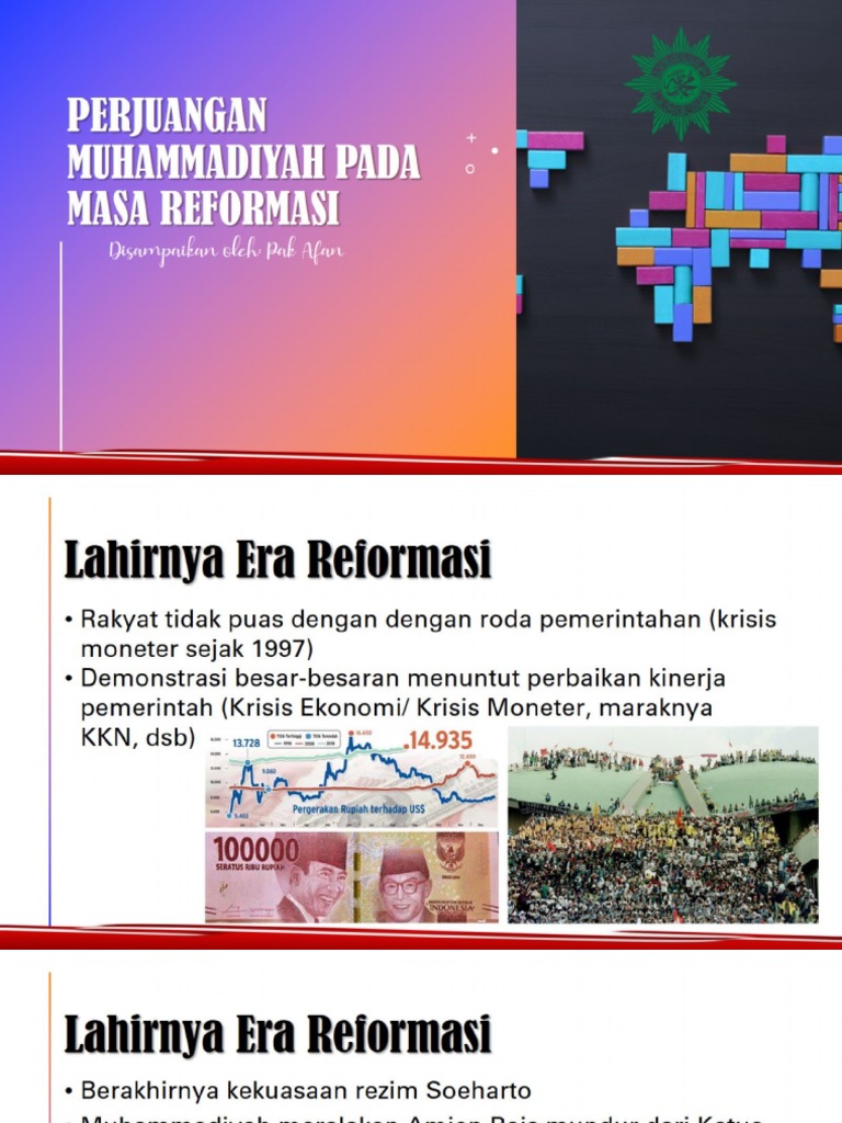 Perjuangan Muhammadiyah Pada Masa Reformasi - Picture Presentation ...