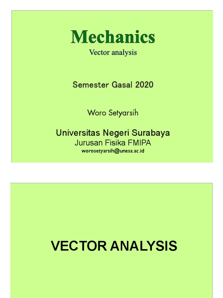 Vector Analysis | PDF | Vector Calculus | Divergence