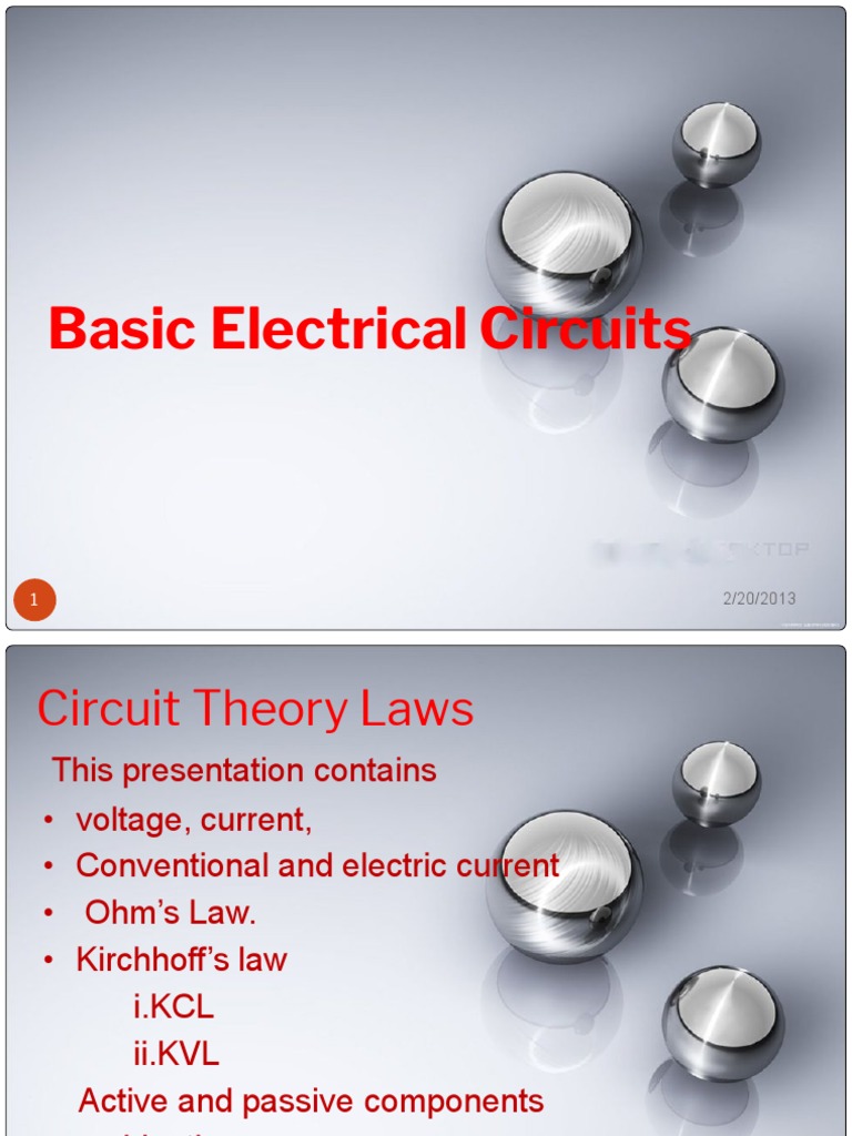 Basic Electrical Circuits | PDF | Series And Parallel Circuits ...