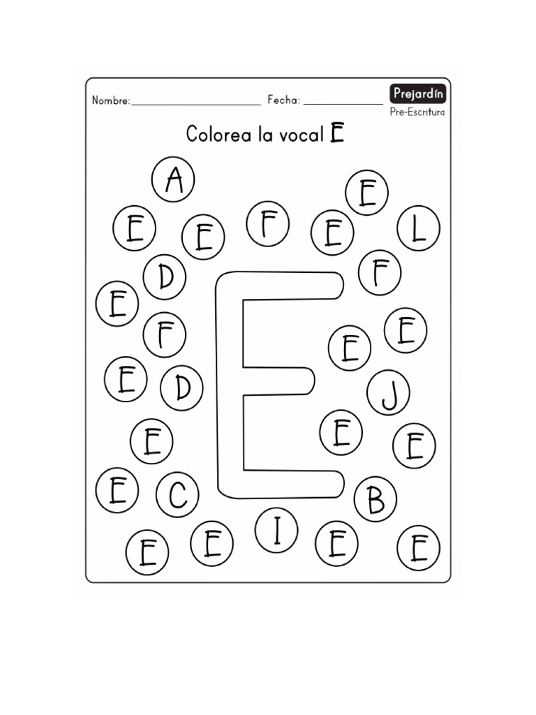 Colorea Vocal e | PDF