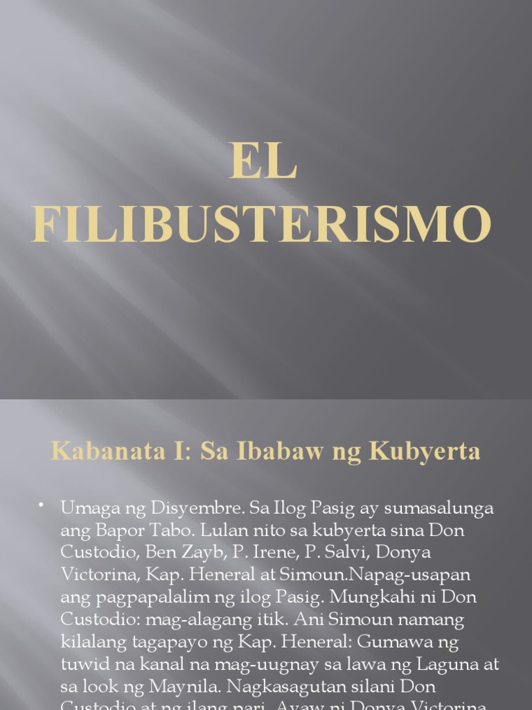 El Filibusterismo | PDF