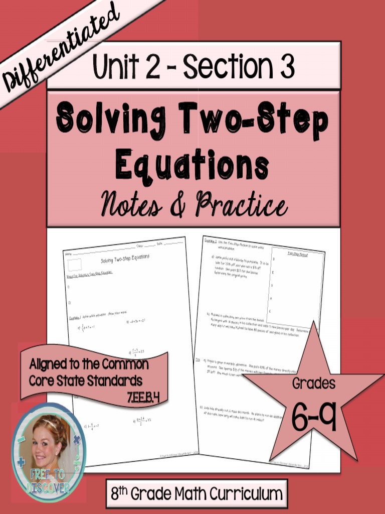 SolvingTwoStepEquations With Word Problems Notes Practice | PDF ...
