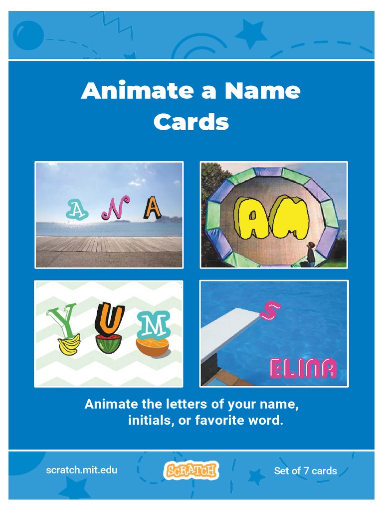 Animate A Name Cards: Animate The Letters of Your Name, Initials, or ...