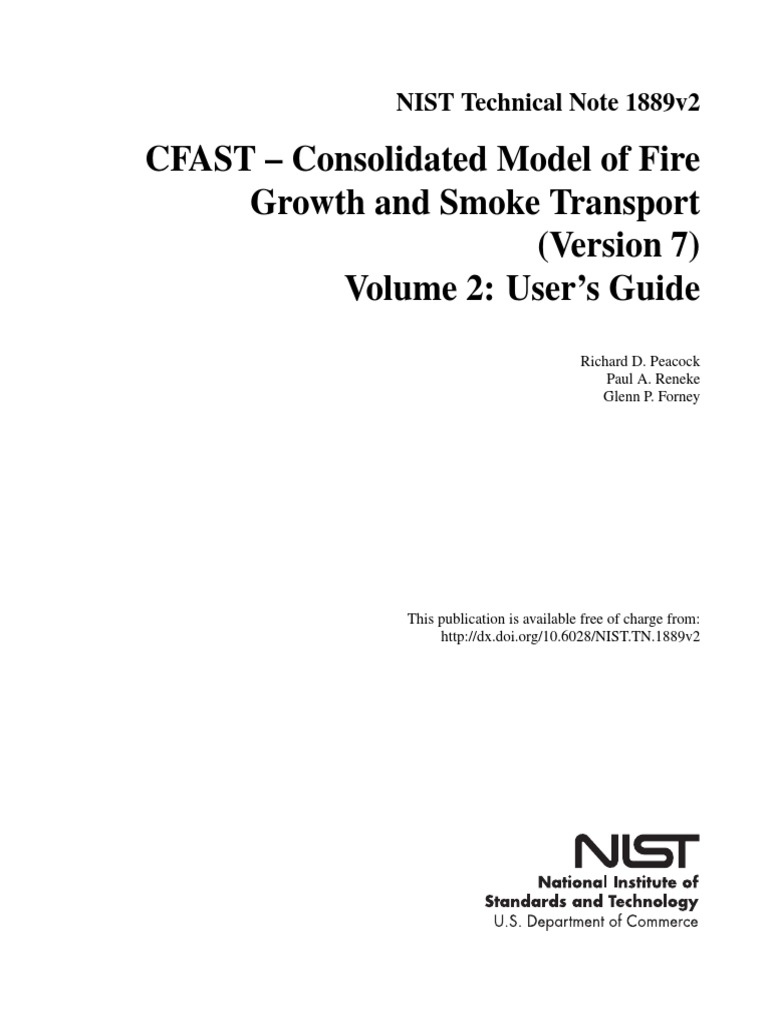 CFAST Users - Guide | PDF | Computer File | National Institute Of Standards And Technology