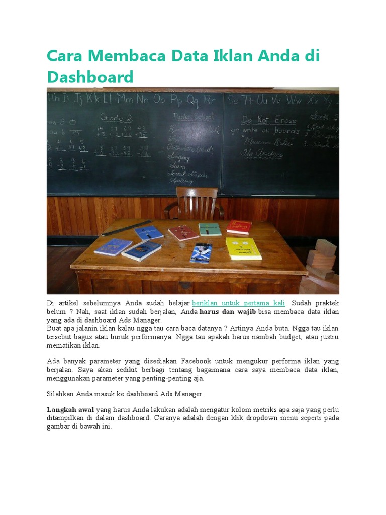 Cara Membaca Data Iklan Anda Di Dashboard | PDF