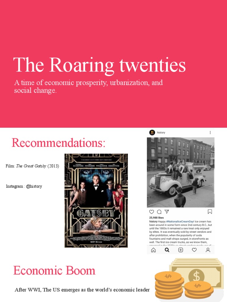 The Roaring 20s Slides | PDF | Urbanization | The United States