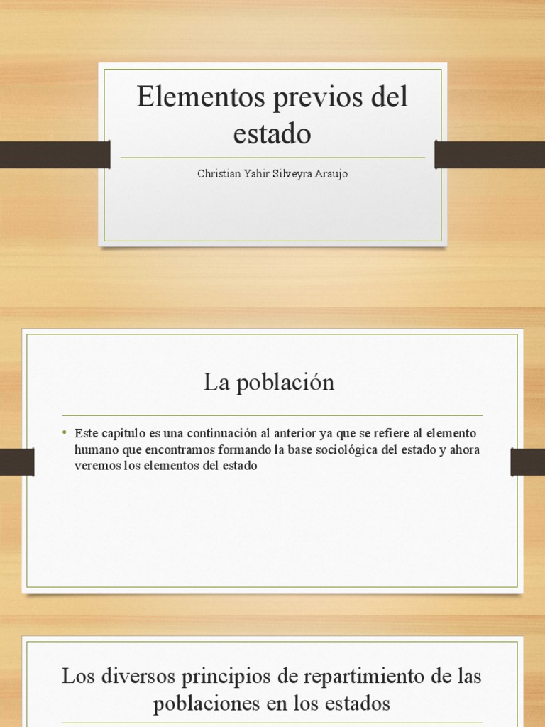 Elementos Previos Del Estado | PDF