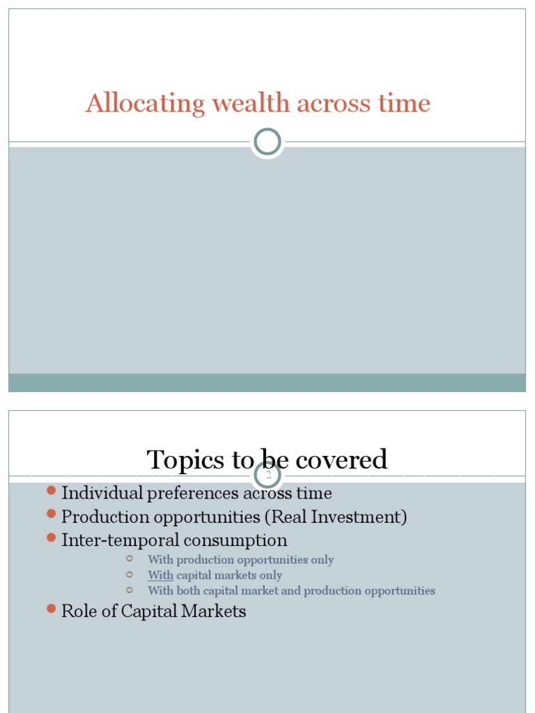 Allocating Wealth Across Time | PDF | Net Present Value | Utility