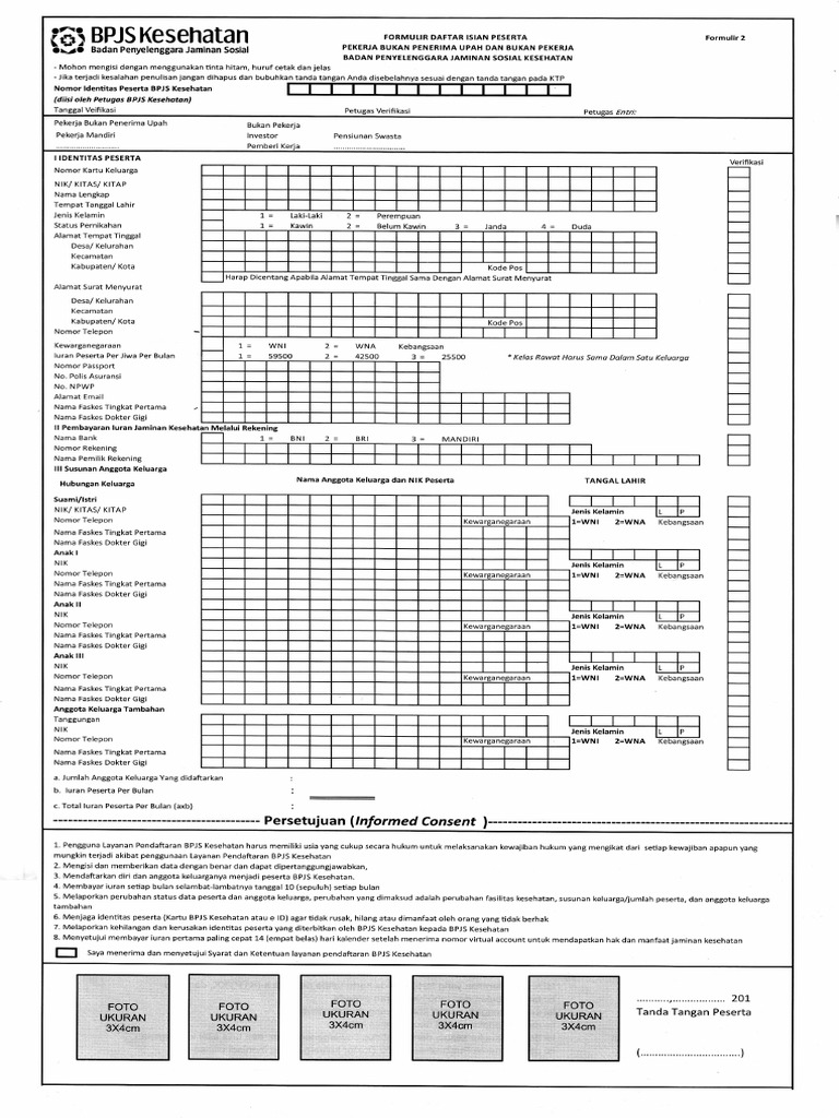 Formulir Bpjs Kesehatan