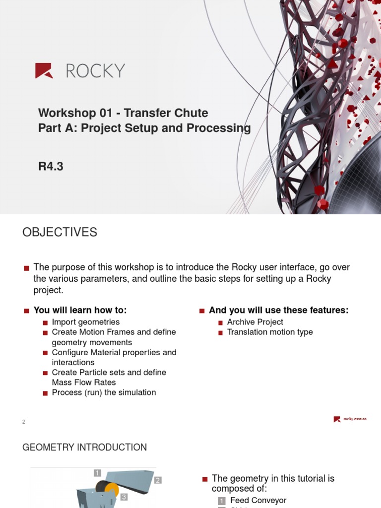 Rocky DEM Chute Simulation Tutorial | PDF | Friction | Rotation Around ...