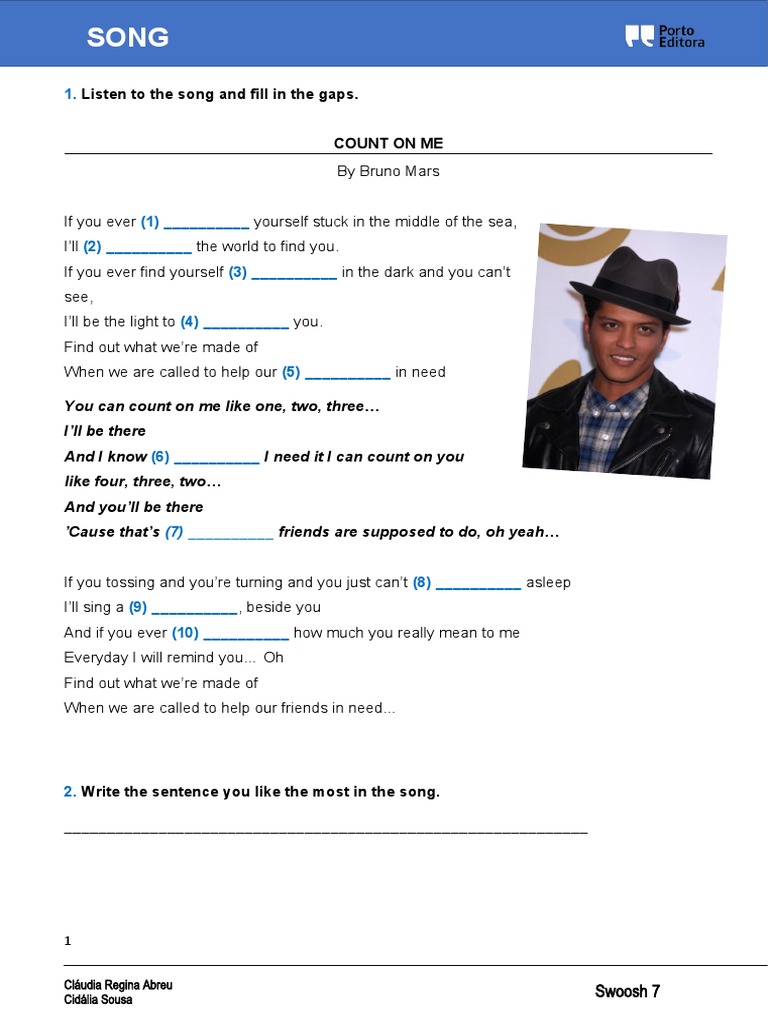 Listen To The Song and Fill in The Gaps | PDF | Water | Nature