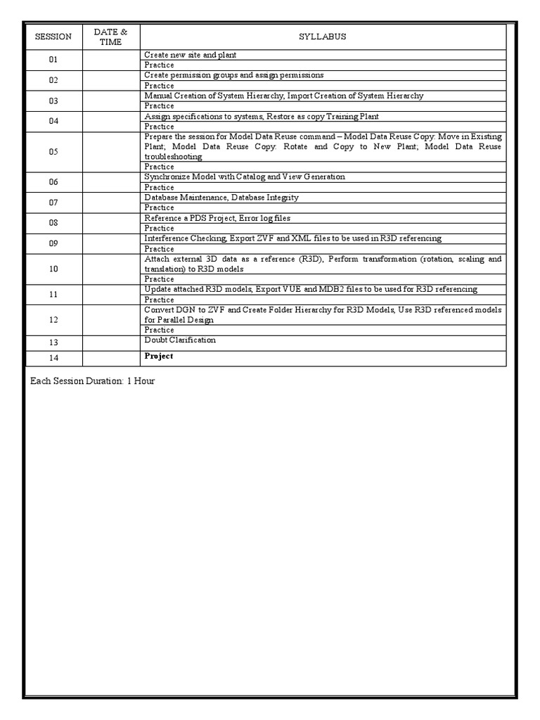 SP3D Admin Data Sheet-New | PDF | Computers