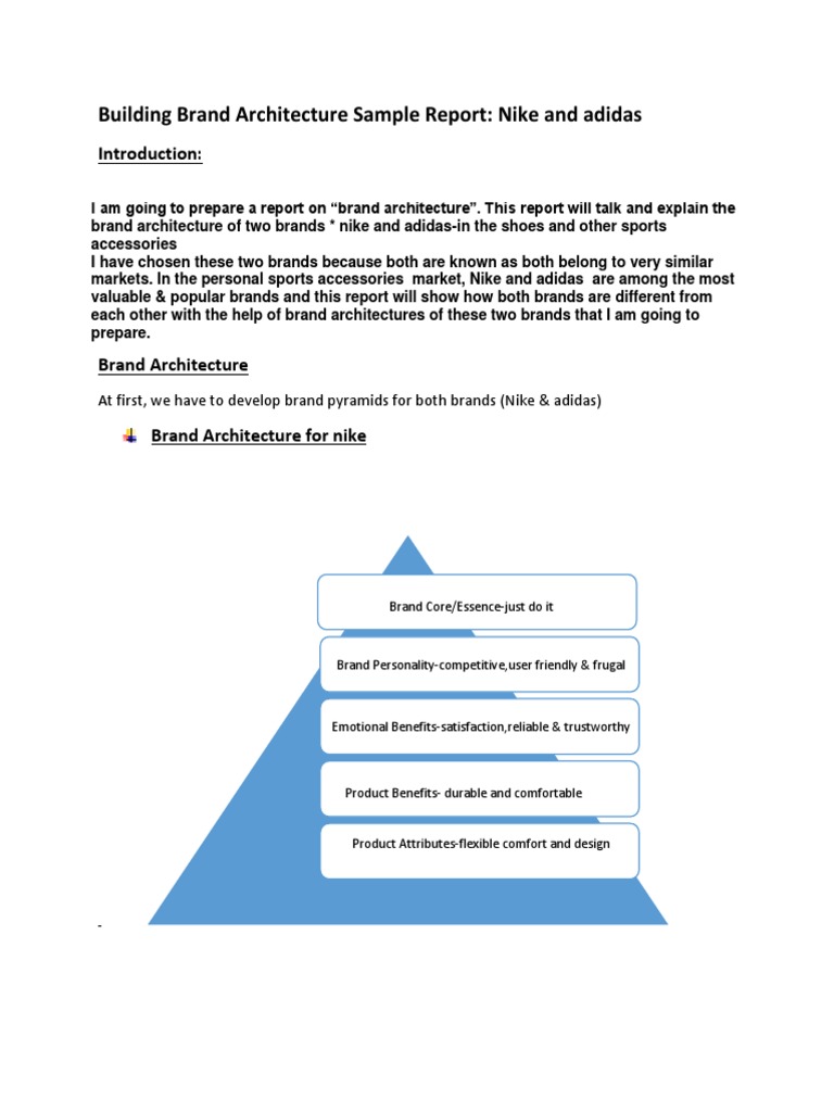 Brand Architecture Nike Vs Adidas | PDF | Adidas | Sneakers
