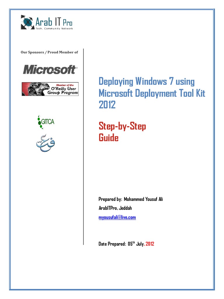 Deploying Win7 Using MDT 2012 Step by Step Guide | PDF | Windows 7 | Microsoft Windows