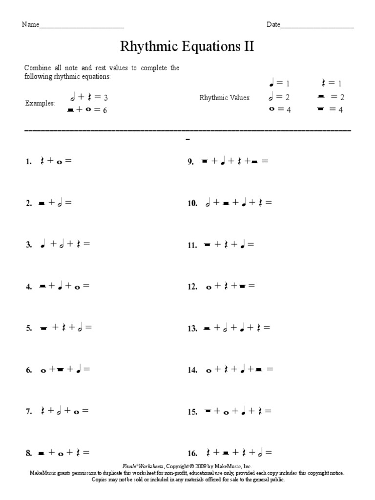 2101 Rhythm Equations II | PDF