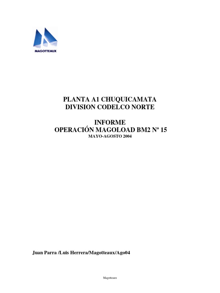 Informe de Operación Magoload BM2 | PDF | Informática y tecnología de ...