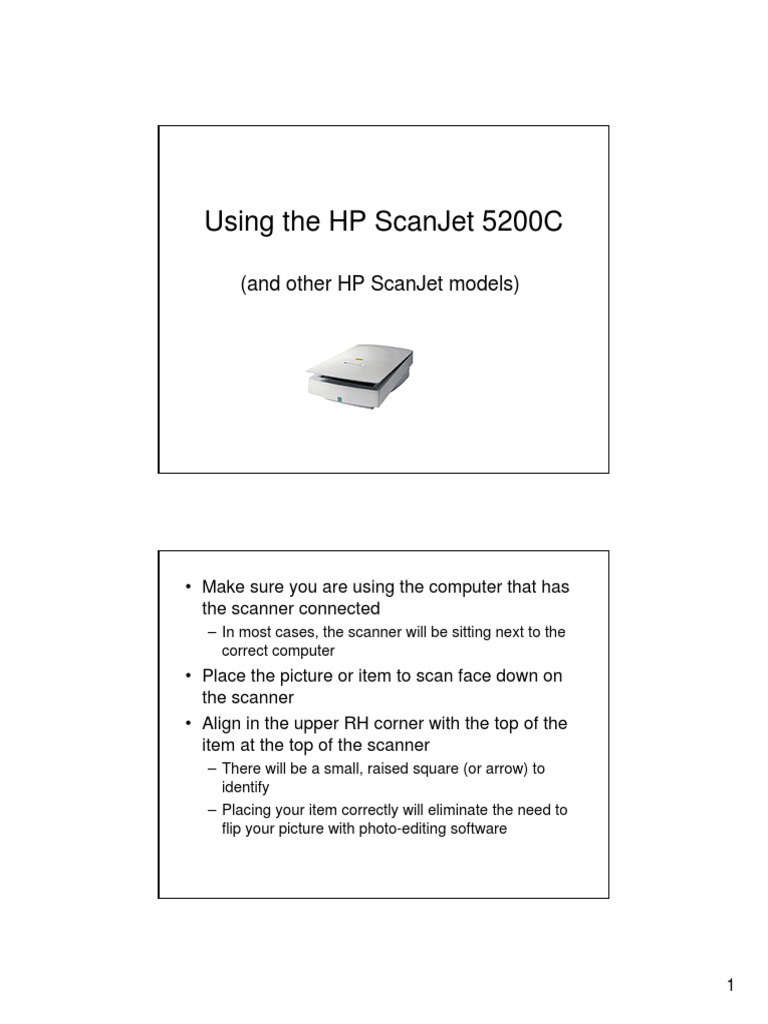 Scanjet 5200c Manual | PDF | Image Scanner | Computer Graphics