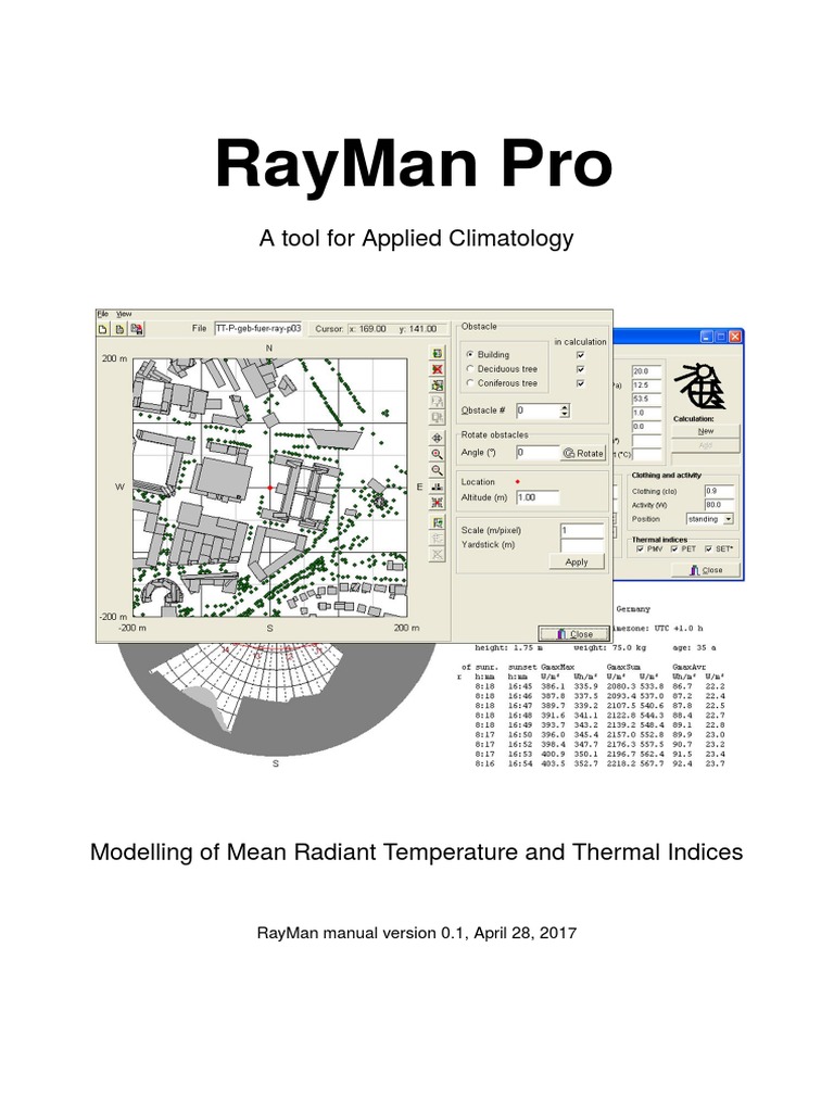 RayMan Pro: Thermal Comfort Modeling | PDF | File Format | Computer File