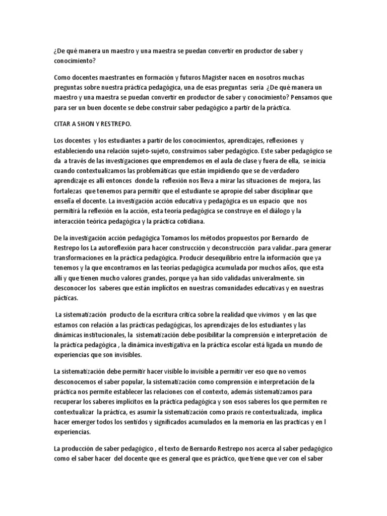 Texto Escrito de Iaep | PDF | Pedagogía | Maestros