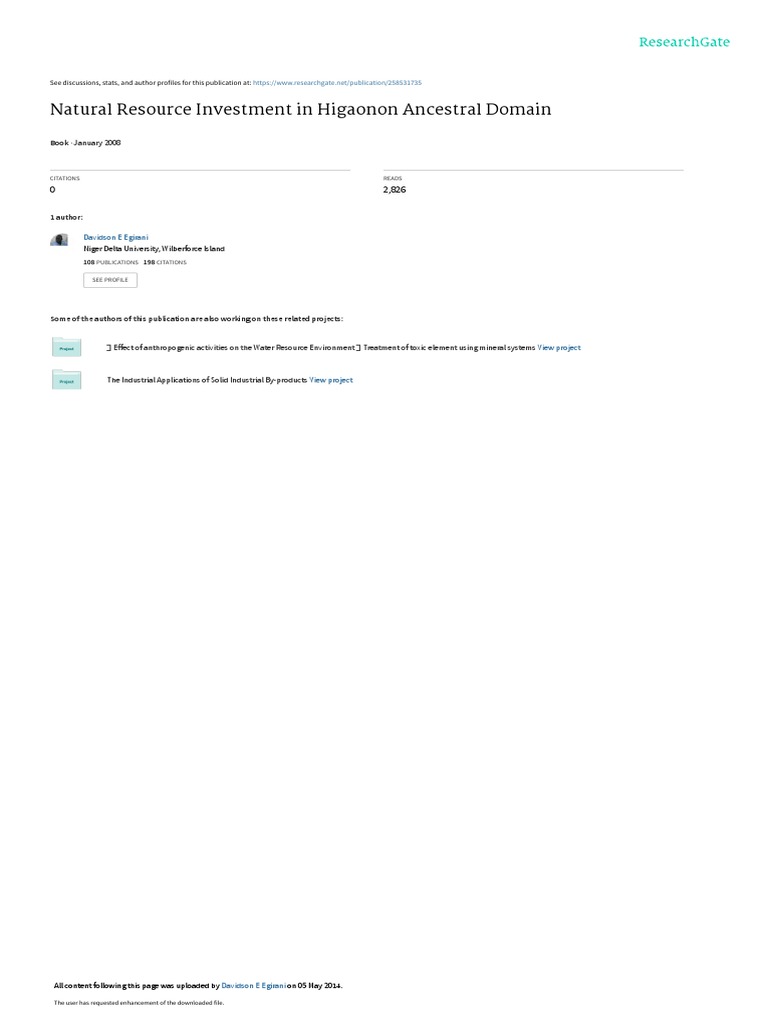 Natural Resource Investment | Download Free PDF | River | Water