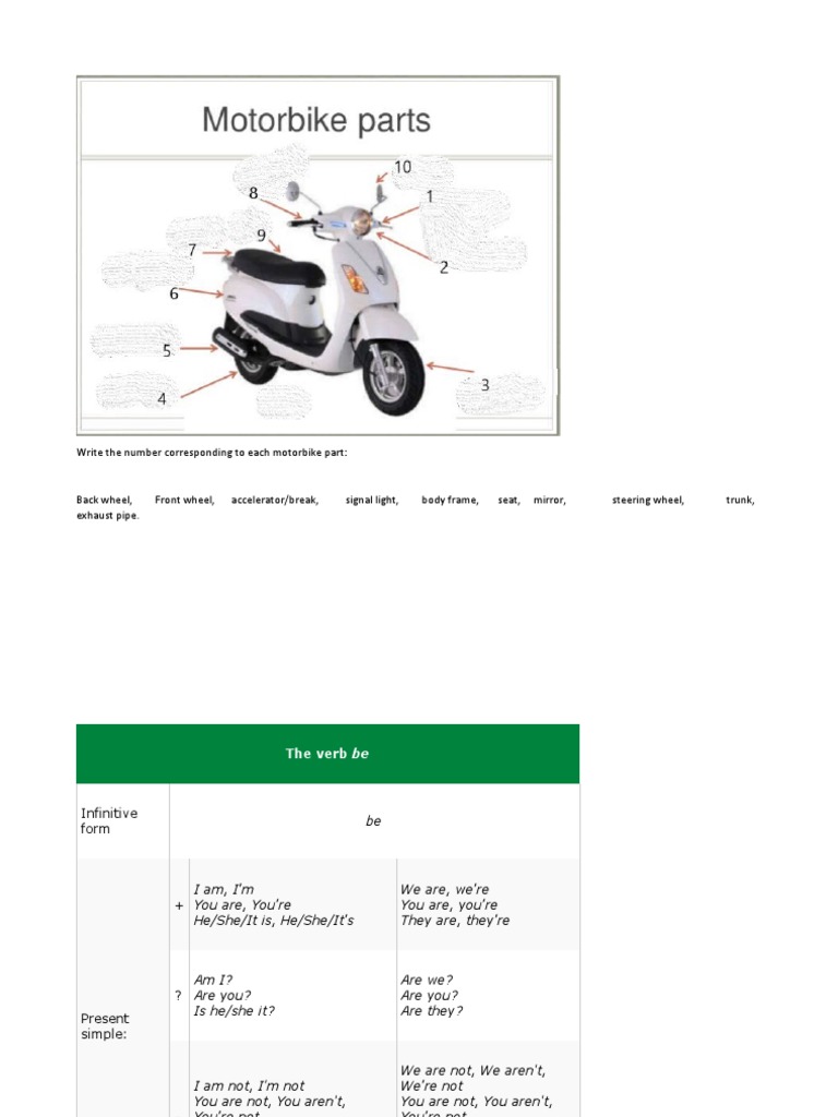 English & Motorbike Basics | PDF | Language Arts & Discipline